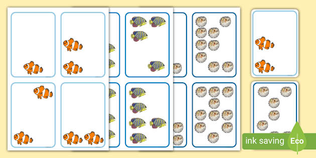 Under the Sea Themed Subitising Flashcards (teacher made)