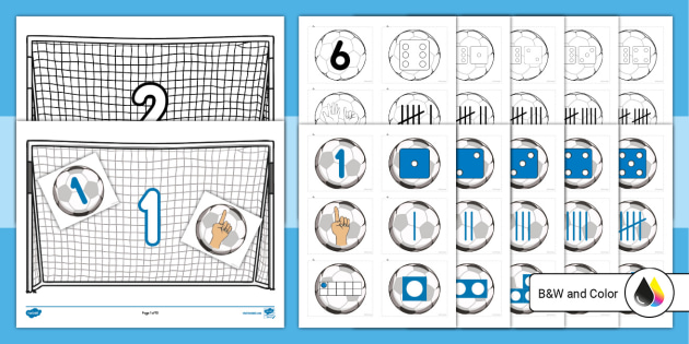 Soccer Numbers 1-10 Sorting Activity (teacher made)