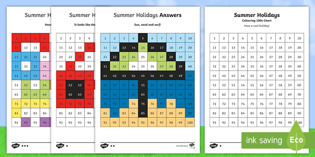 Summer Place Value Mosaic Differentiated Worksheets