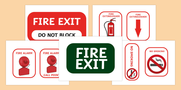 Fire Safety Signs (teacher made)