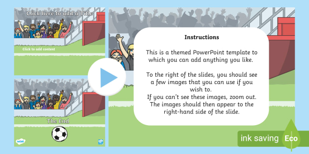 FREE! - Sports Theme PowerPoint Background Editable Template