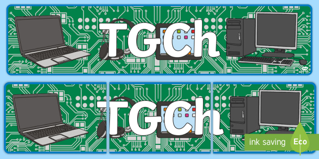* NEW * Baner TGCh - Digidol, ardal tgch, cyfrifiaduron, ict