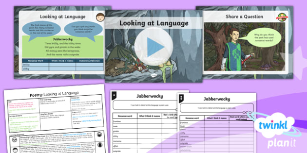 Animals: Jabberwocky: Poetry 2 Y5 Lesson Pack (teacher made)