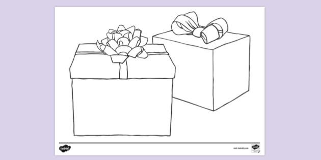 FREE! - Gift Colouring Sheet | Colouring Sheets