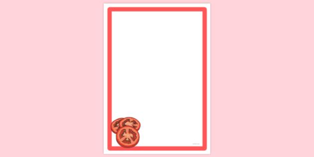 Slices of Tomato Page Border | Page Borders | Twinkl