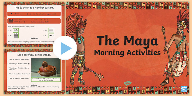 1 Week Maya Civilization Themed Morning Activities UKS2 - starter