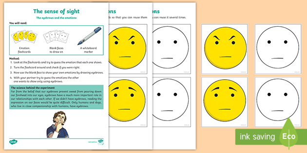Eyebrows and our Emotions Science Experiment