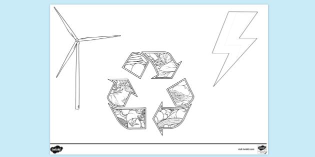 FREE! - Sustainable Colouring Page (teacher made)