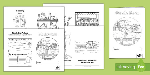 Read and Colour Non- Fiction Booklet: On the Farm