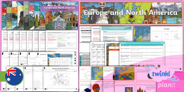 Year 5 HASS Geography Europe and North America Unit Pack