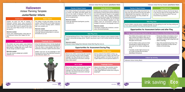 Halloween Aistear Planning Overview (teacher made)