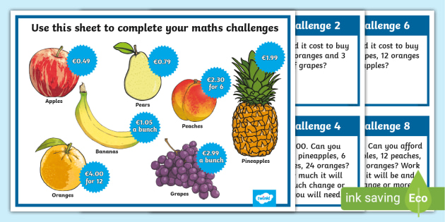Money Challenge Cards | Euros | Primary Resources