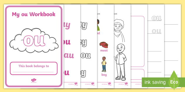 Phase 5 Ou Words Workbook - Primary Phonics Resource