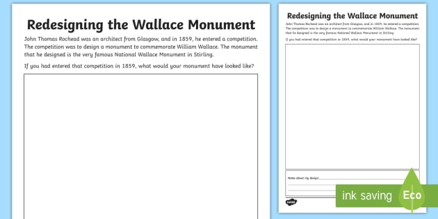Wallace Monument Design Activity