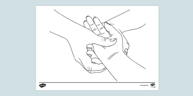 FREE! - Hand Massage Colouring | Colouring Sheets