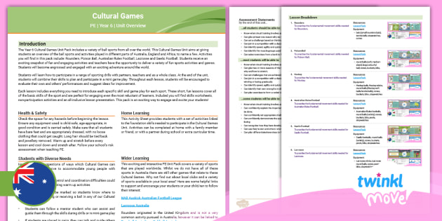 FREE! - Year 6 Cultural Games: Overview (teacher made)