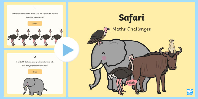 Safari Themed Addition and Subtraction PowerPoint