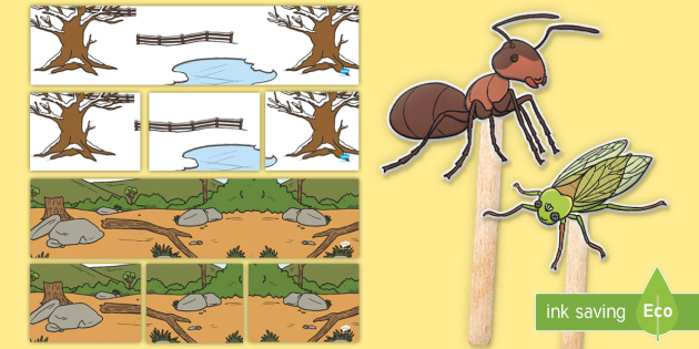 The Cicada and the Ant Small World Play Idea and Printable Resource Pack