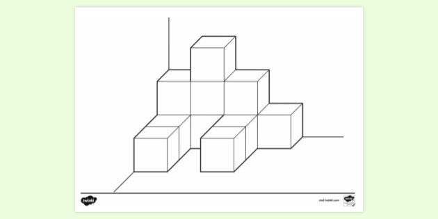FREE! - Shape Made of Blocks Colouring Sheet | Colouring Sheets