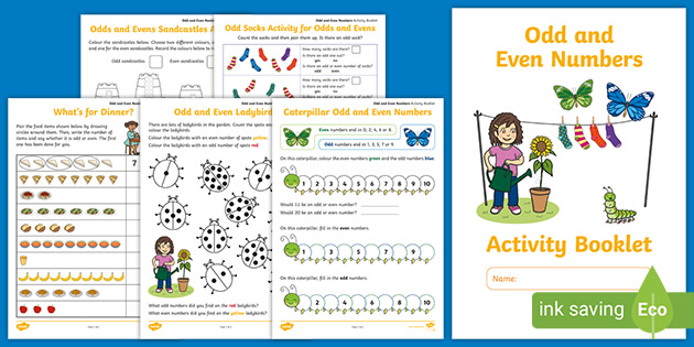 👉 Odd and Even Numbers Activity Booklet (Ages 4-5)