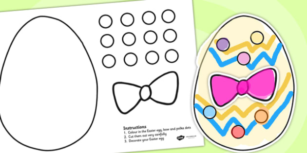 Cutting Skills Easter Egg Activity - cutting skills, easter, egg