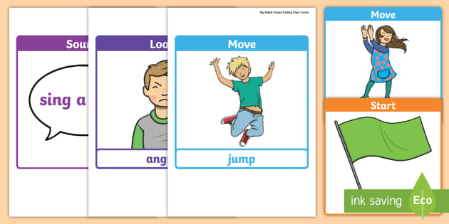 My Robot Friend Coding Floor Cards (teacher made)