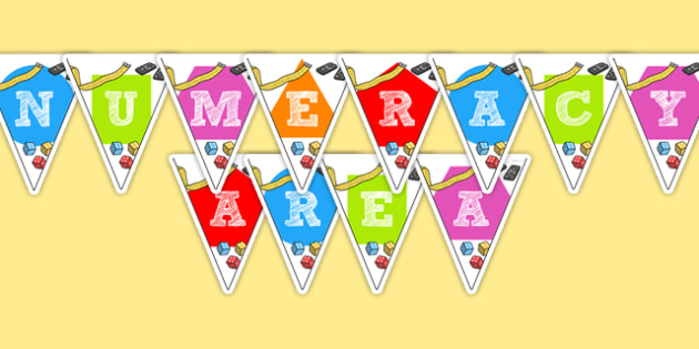 👉 Numeracy Area Display Bunting (teacher made)