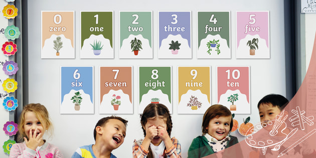 Numbers 0-10 Botanical-Themed Posters Pack (teacher made)