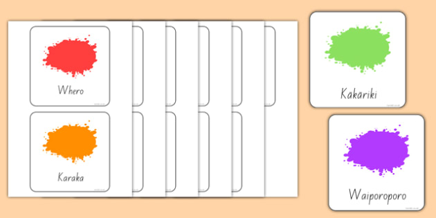 Colour Flashcards Māori