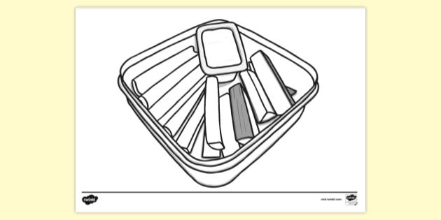 Vegetable Sticks Colouring Sheet | Twinkl