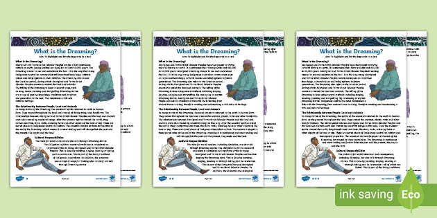 What Is The Dreaming? Differentiated Activity - Primary