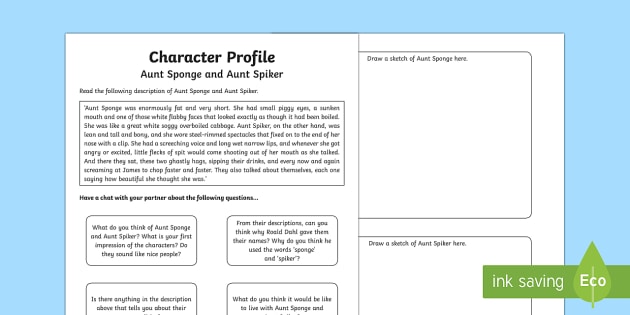 Roald Dahl James And The Giant Peach Characters Profiles