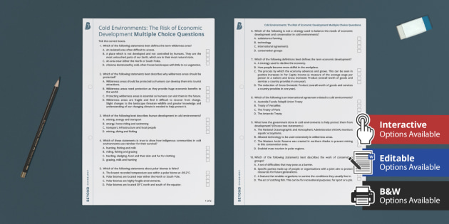 Geography Multiple Choice Questions • Twinkl.com.au