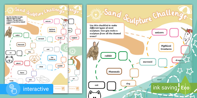 Sand Sculpture Challenge (teacher made)