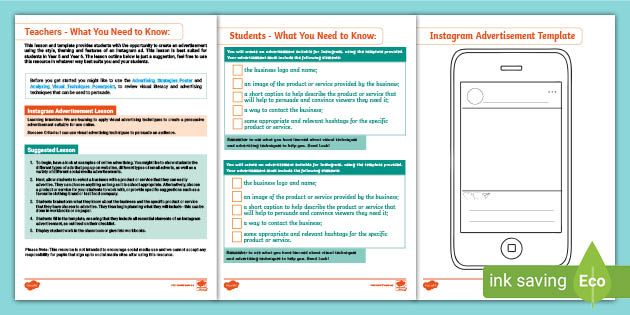 Create an Instagram Advertisement Lesson & Template