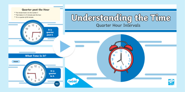 Understanding the Time Quarter Hour Intervals (teacher made)