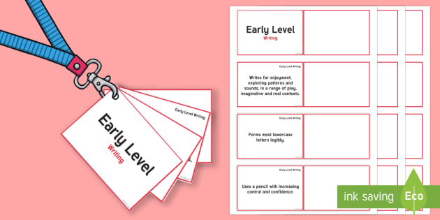 CfE Early Level Writing Lanyard-Sized Benchmarks