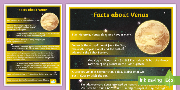 Venus Facts For Kids 87 Best Images About Venus Space Projects On