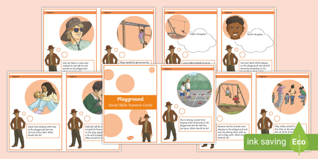 Playground: Social Skills Scenario Cards (teacher made) Playground: Social Skills Scenario Cards (teacher made)