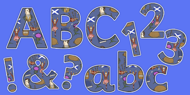 Burns Night Display Lettering Pack