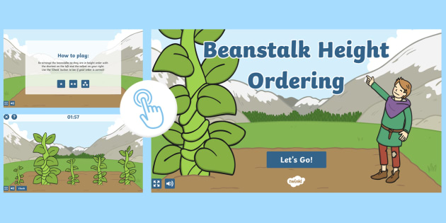 * NEW * Beanstalk Height Ordering Game - Fairytale, Growth