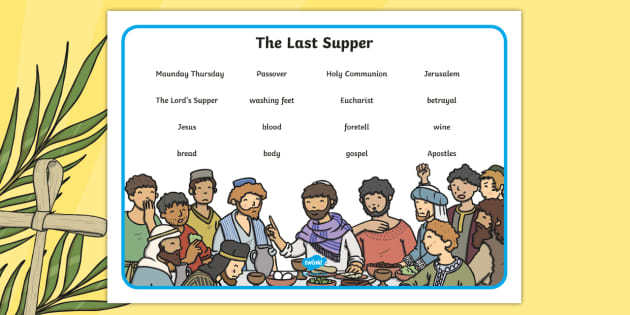 The Last Supper Word Mat - christianity, religion, Easter, words