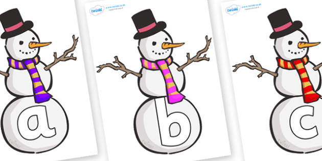 FREE! - Phoneme Set on Snowmen (teacher made)