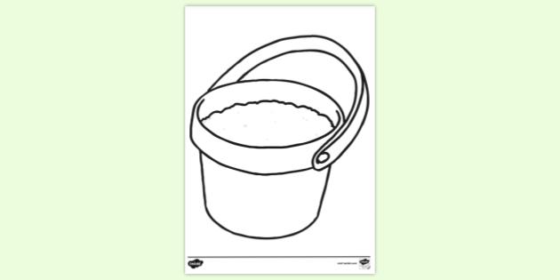 Bucket Colouring Sheet - Easy Creative Activity for Kids