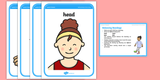 Foundation PE (Reception) Balancing Beanbags Cool-Down Activity Card