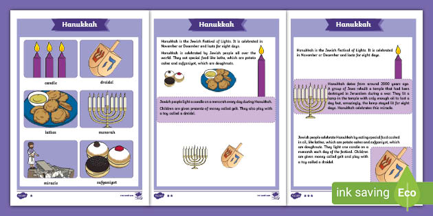 Let’s Learn About Hanukkah Fact File (teacher made)