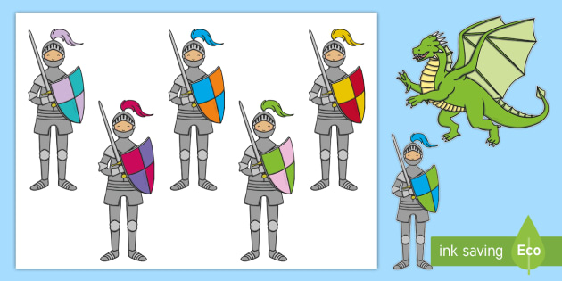 Knights and Dragons Stick Puppets - Small World, Puppets, Castle, King