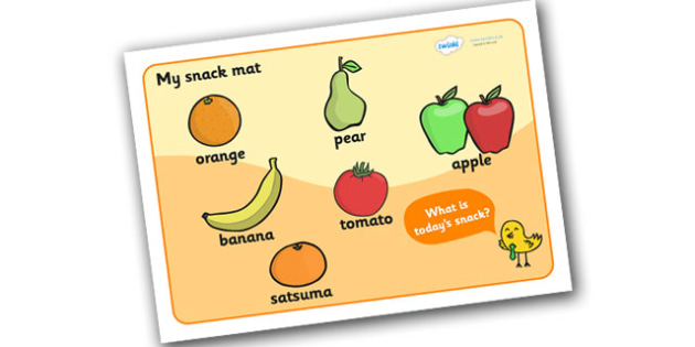 My Snack Mat - Snack mat, snack table, snack time, snack display, fruit