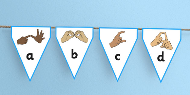 Sign Language Alphabet Display Bunting (teacher made)