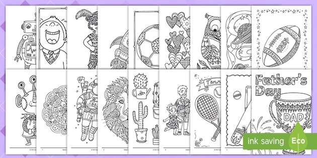 Happy Father's Day Colouring Card | Printable Resource Pack